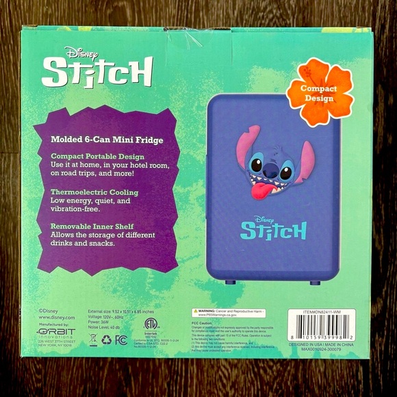 Disney | Kitchen | Disney Stitch Molded 6can Mini Fridge | Poshmark